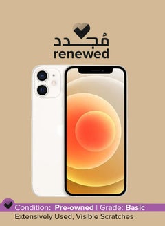 تسوق أبل وRenewed - iPhone 12 With Facetime 128GB White 5G أونلاين في ...