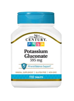 21st CENTURY Potassium Gluconate Dietary Supplement 595mg - 110 Tablets ...