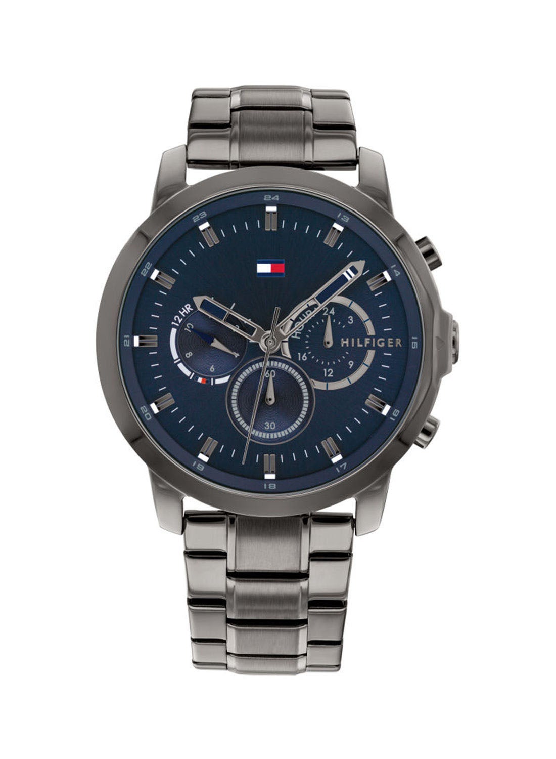 TOMMY HILFIGER Men's Jameson Round Shape Metal Chronograph Wrist Watch ...