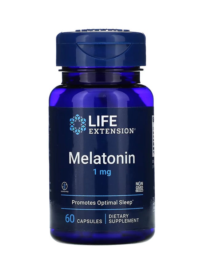 Life Extension Melatonin Dietary Supplement 1 mg - 60 Capsules | Best ...