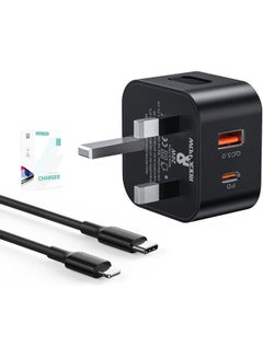 Rock Pow 20W UK Adapter Type C USB-C Plug Fast Charger with Lightning ...