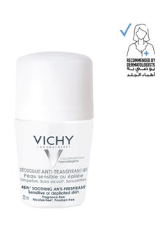 VICHY 48 Hours Anti Perspirant Deodorant For Sensitive Skin White 50ml ...