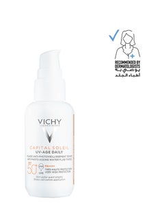 Vichy Capital Soleil Uv - Age Tinted Anti Ageing Sunscreen Spf 50+ With Niacinamide Clear 40ml ...