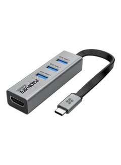 PROMATE USB-C Hub HDMI Adapter With 3 USB 3.0 Ports, 5GBPS Sync Charge ...