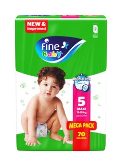 Fine Baby Baby Diapers, Size 5, 11 - 18 Kg, 70 Count - Maxi, Mega Pack ...