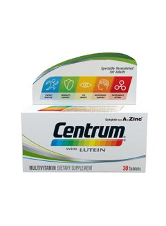 Centrum Centrum With Lutein, 30 Tablets, Adult Complete Multivitamin ...