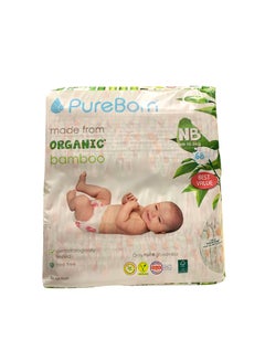 PureBorn Organic Bamboo Baby Diapers, Newborn, Upto 5 Kg, 68 Count ...