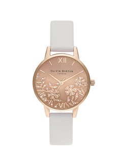 OLIVIA BURTON Women's Bejewelled Lace Pale Rose Gold Sunray & Stone ...