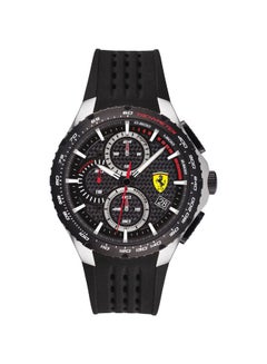 Scuderia Ferrari Men's Silicone Quartz Chronograph Wrist Watch With ...
