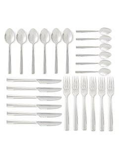 Noon East 24 Piece 24 Piece Cutlery Set - Made Of Stainless Steel ...
