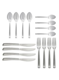 Noon East 16 Piece Cutlery Set - Made Of Stainless Steel - Silverware ...