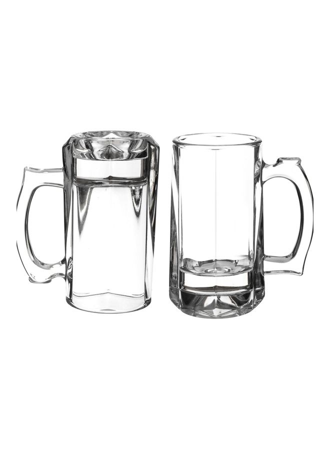 Pasabahce Set Of 2 Large Size Turkish Glass Cups For Multiple Use Clear ...