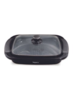 Impex Electric Barbeque Grill - Non-Stick Plate, Glass Lid, Adjustable ...