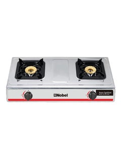 Nobel Gas Stove Stainless Two Burners NGT2004 Silver/Black UAE | Dubai ...