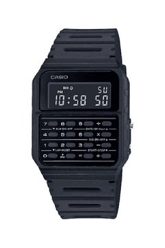 CASIO Men's Calculator Watch Youth Vintage Digital Black Dial Resin ...