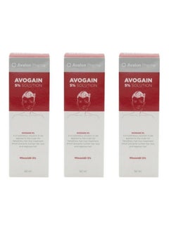 تسوق أفالون فارما وPack Of 3 Avogain 5% Minoxidil Solution Clear 50ml ...