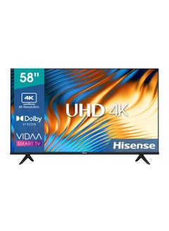 Hisense E6H (58 Inch) 4K UHD Smart VIDAA TV, With Dolby Vision HDR, DTS ...