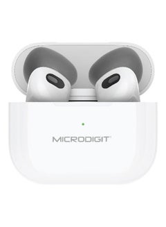 Microdigit True Wireless Earplug With 5.1 Bluetooth White KSA | Riyadh, Jeddah