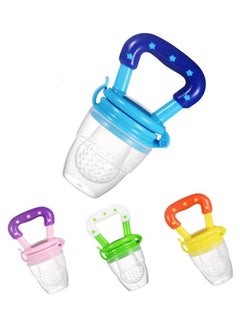 Rock Pow Baby Food Feeder,4 Pieces Teething Dummy Fresh Fruit Pacifier ...