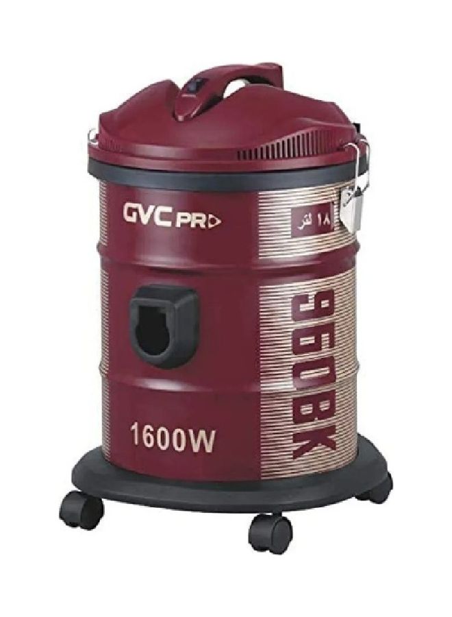 gvc pro Vacuum Cleaner 18 L 1600 W GVCV-1600 Burgundy/Yellow | Best ...