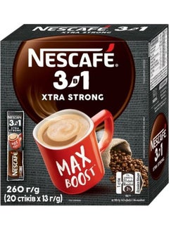 Nescafe 3 In 1 Extra Strong Instant Coffee 20 Sachet x 13G 260grams ...
