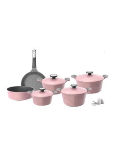 تسوق نيو فلام و10-Piece Xtrema Cookware Set Pink 20cm أونلاين في السعودية