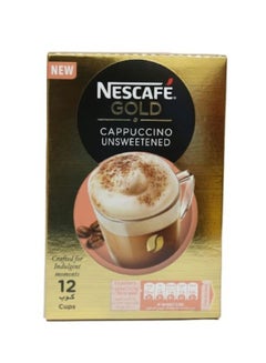 Nescafe Gold Cappuccino Unsweetened Instant Coffee - 12 Sachets 12 ...