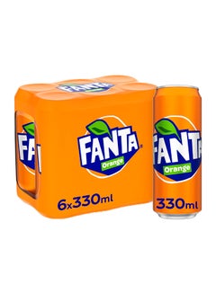 Fanta Orange Carbonated Soft Drink Can orange 330ml pack_of_6 UAE ...