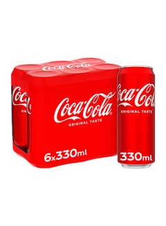 Coca-Cola Original Taste Carbonated Soft Drink Can 330ml pack_of_6 UAE ...