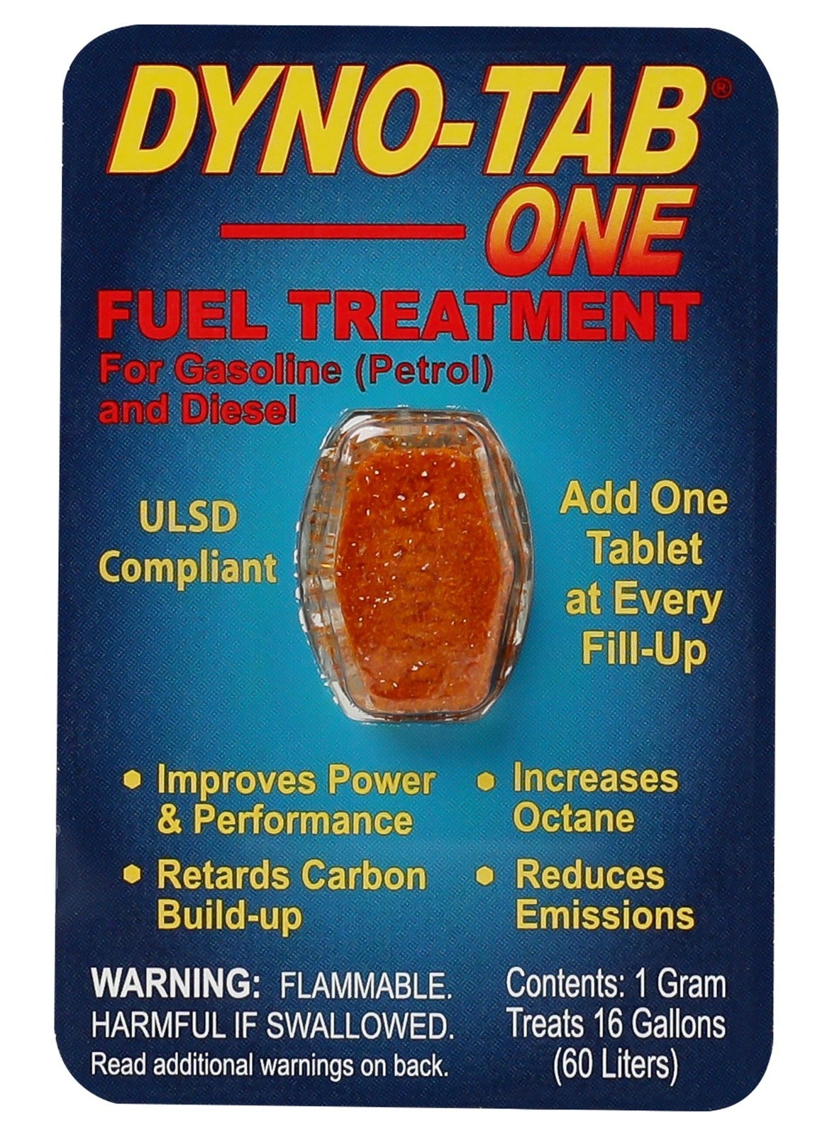 DYNO-TAB Fuel Treatment 45271 For Gasoline & Diesel Engines Boosts Fuel ...
