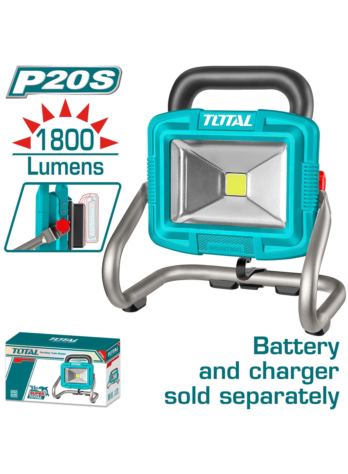 مواصفات و سعر TOTAL LED flashlight 20 v 1800 lumens TWLI2025 في مصر ...