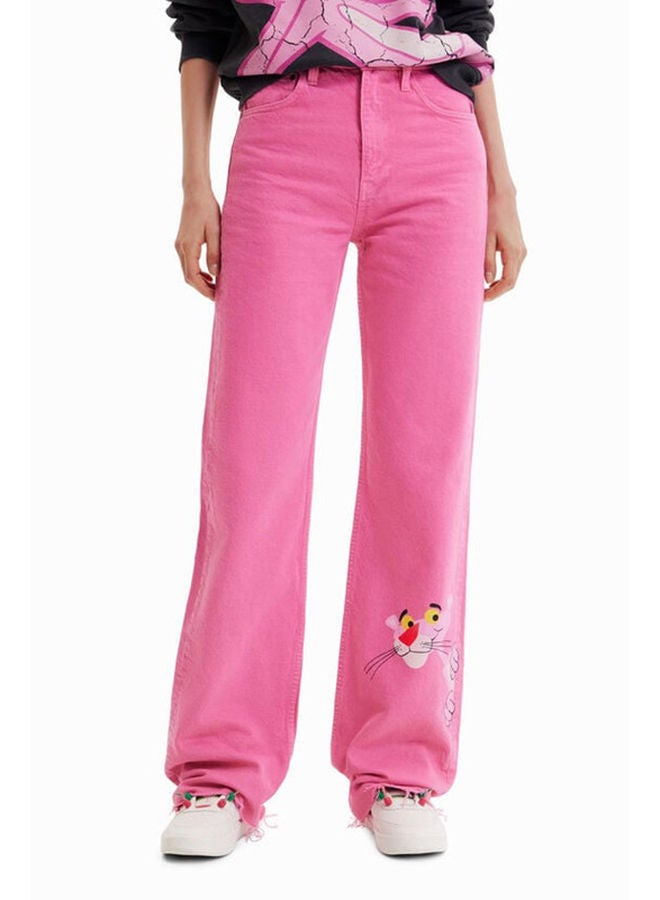 DESIGUAL Wide-leg Pink Panther jeans price in Egypt | Compare Prices