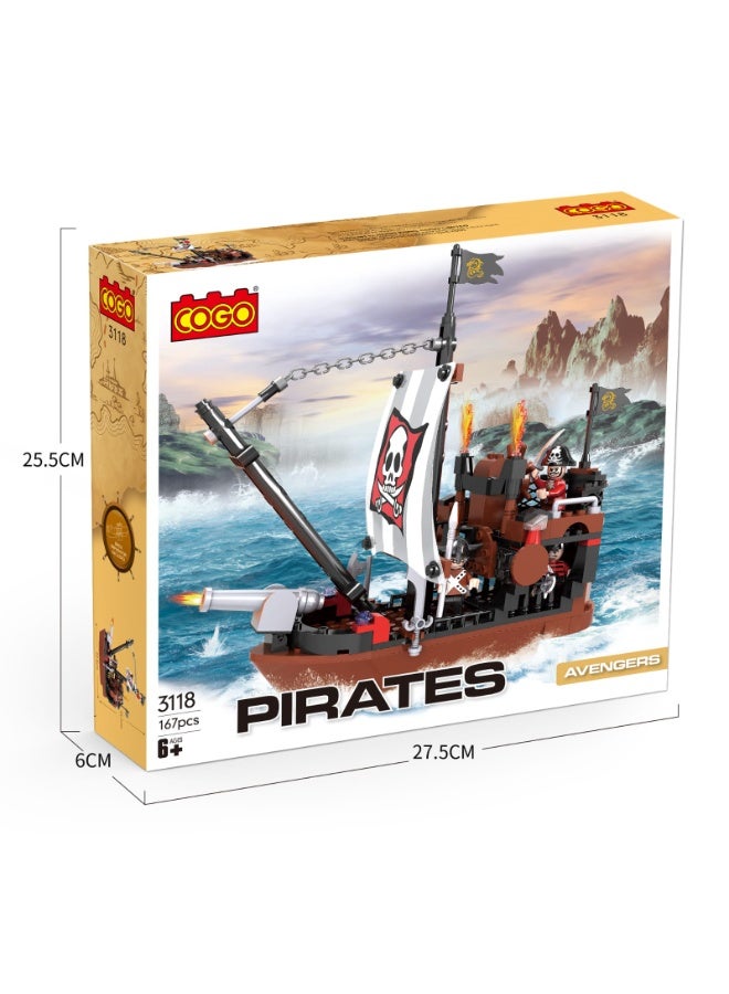 COGO Pirate Ship Building Set - 167 Pieces price in Egypt | Compare Prices