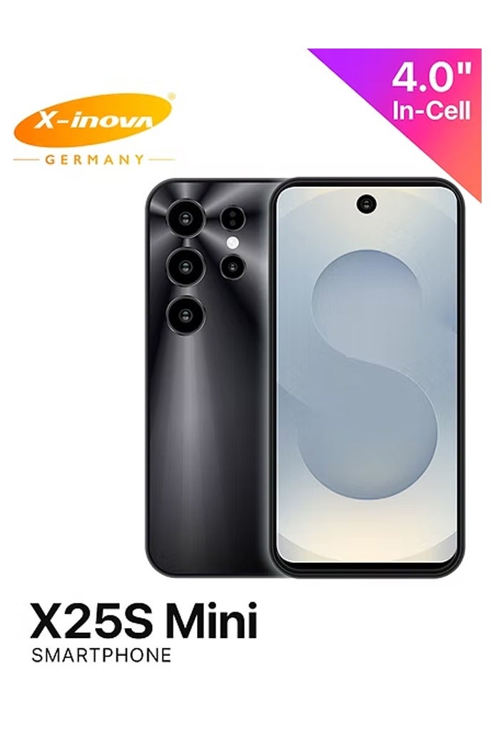 X-Inova Mini Smart Phone X25S Mini 4" Display, 4GB+64GB Storage, Dual ...