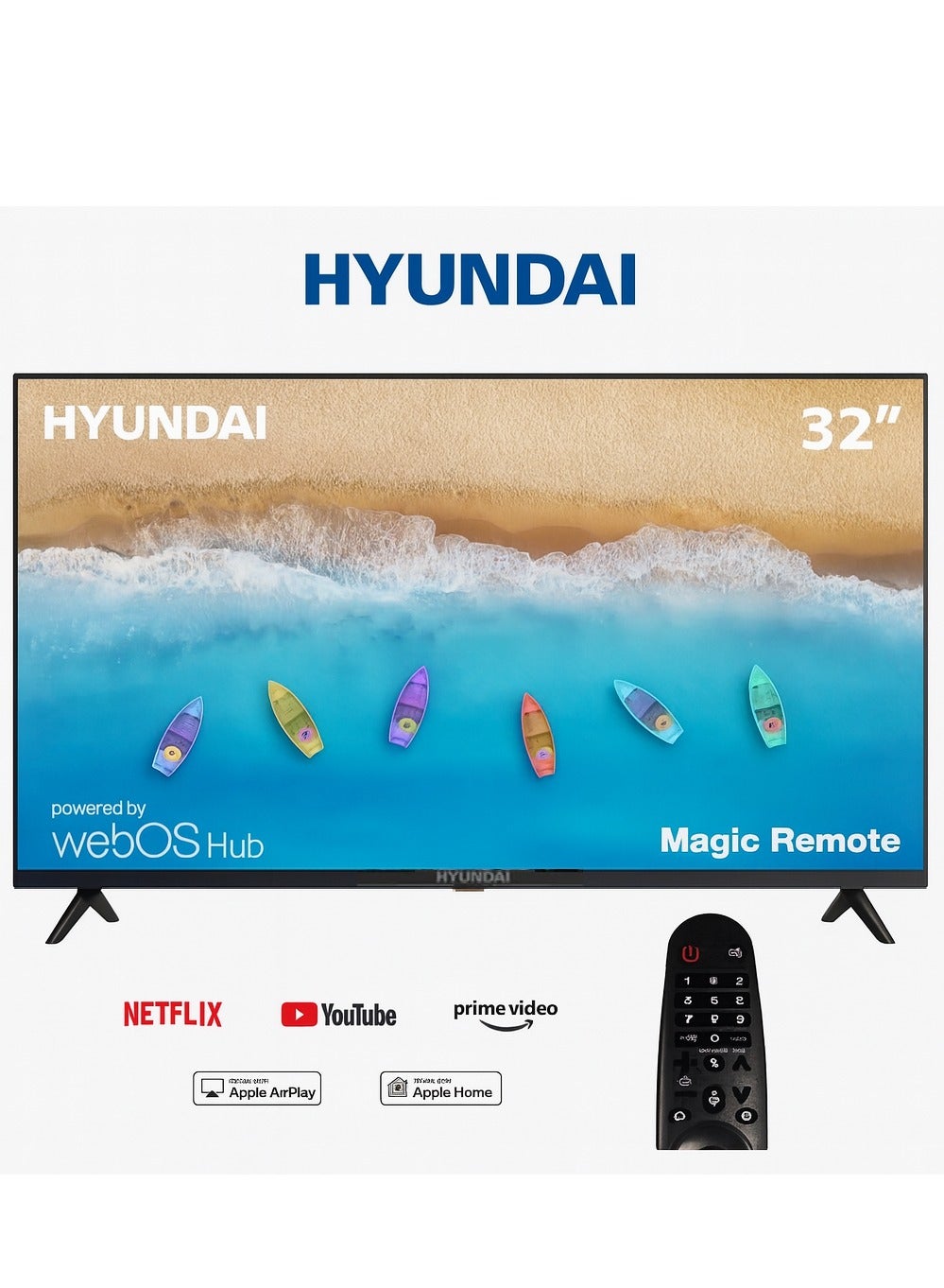 مواصفات و سعر HYUNDAI 32-Inch Smart LED TV HD Resolution WebOS ...