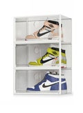 EZdenK 3 Pack Shoe Storage Box,Clear Plastic Stackable Shoe Organizer ...