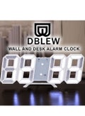 DBLEW 3D LED Digital Desktop Alarm Clock Wall Desk Timer For Office ...