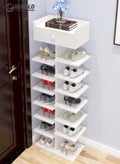 Eworld 15-Tier MDF Freestanding Shoe Rack Double Sided Organizer for ...