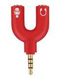Generic Y Splitter Audio Jack Plug Adapter Red KSA | Riyadh, Jeddah