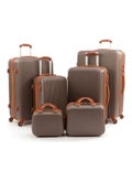 LIMRA 6-Piece Hardside Luggage Trolley Bag Set Coffee KSA | Riyadh, Jeddah