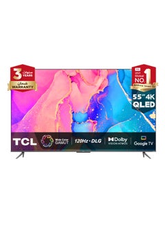 TCL 55-Inch 4K QLED Google TV With Wide Color Gamut (WCG) 55C635 Black KSA | Riyadh, Jeddah