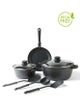 noon east 8 Piece Cookware Set - Cast Aluminum Pots And Pans - Non ...