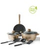 noon east 8 Piece Cookware Set - Cast Aluminum Pots And Pans - Non ...