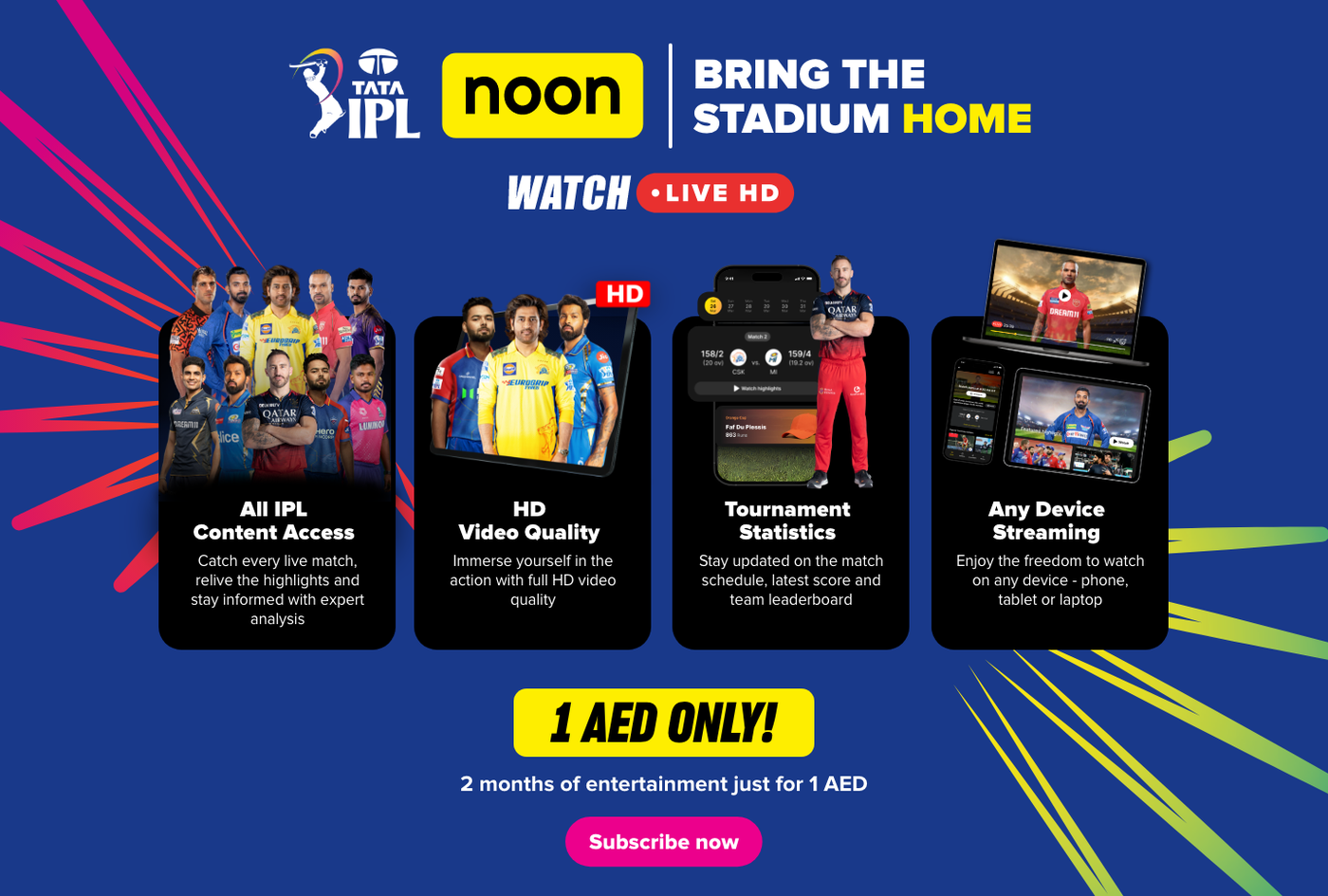 Subscribe | Stream TATA IPL 2025 exclusively on noon! 🏏